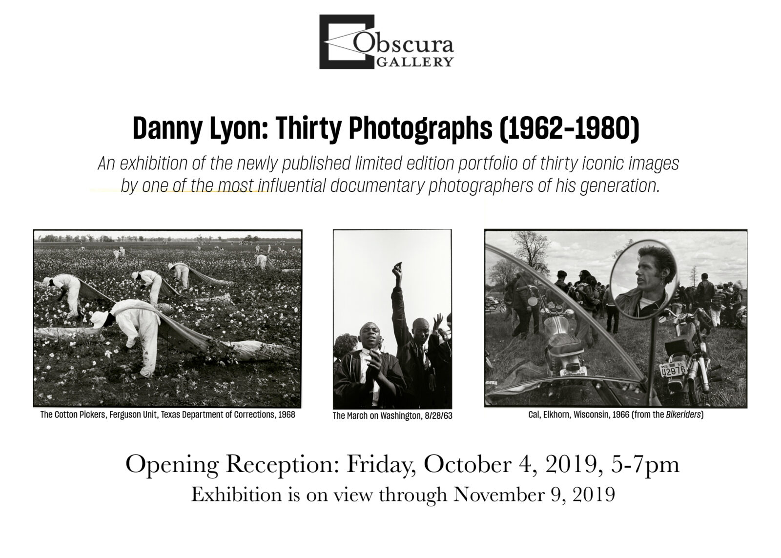 Danny Lyon: Thirty Photographs (1962-1980)