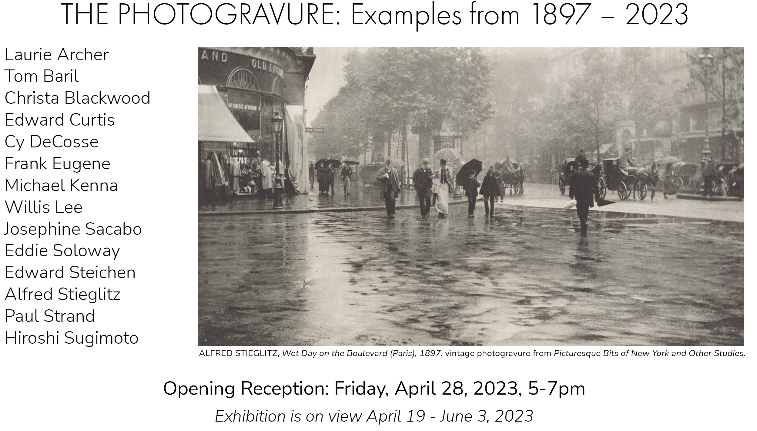 The Photogravure: Examples from 1897-2023 - Obscura Gallery, Santa Fe ...